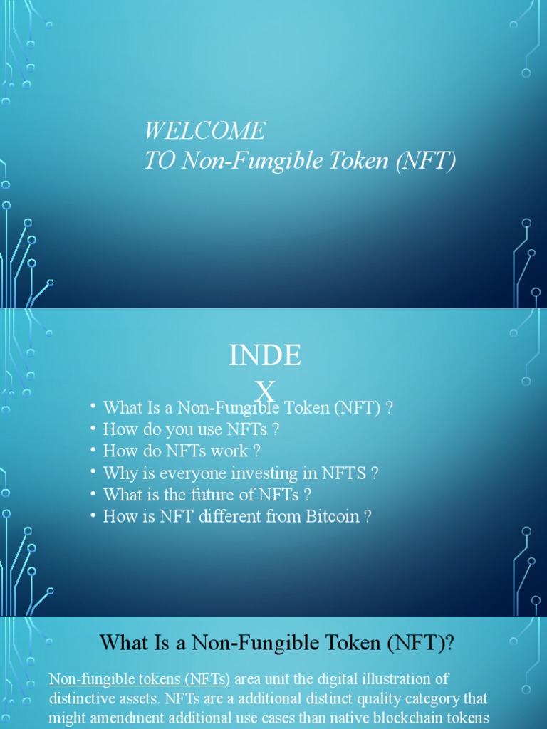 Welcome TO Non-Fungible Token (NFT) | PDF | Applications Of Cryptography | Digital Technology