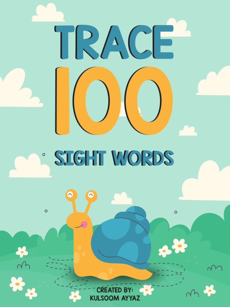 Trace 100 Sight Words Worksheet | PDF