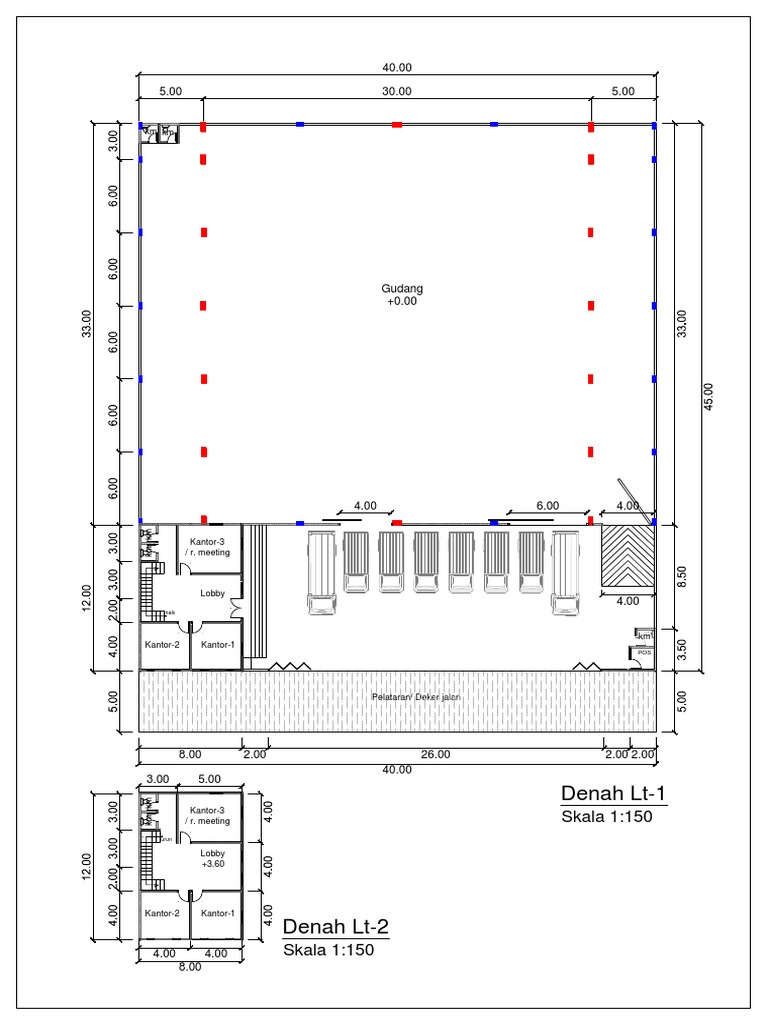 Denah Gudang dan Kantor 2 Lantai | PDF