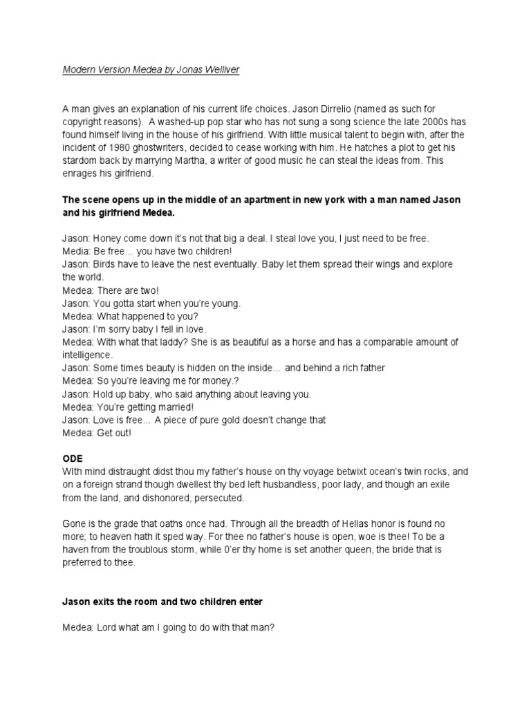 Modern Medea With ODe | PDF | Jason