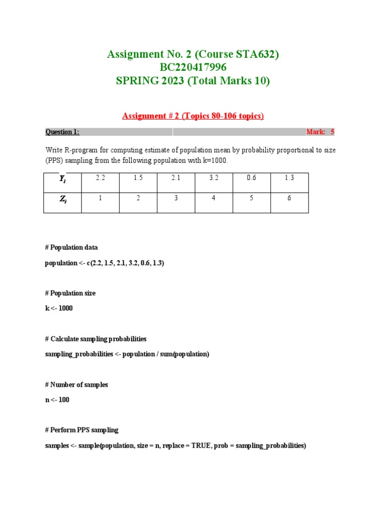 R Programming for PPS Sampling | PDF | Teaching Methods & Materials | Technology & Engineering