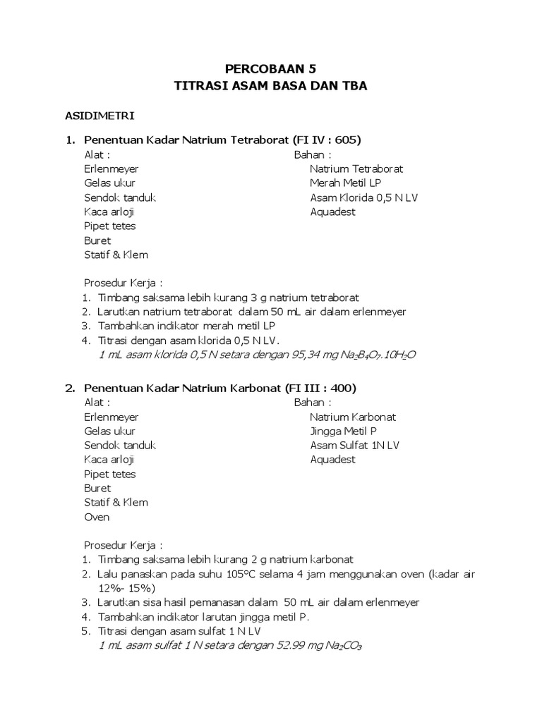 05 Tiitrasi Asam Basa Dan Tba | PDF