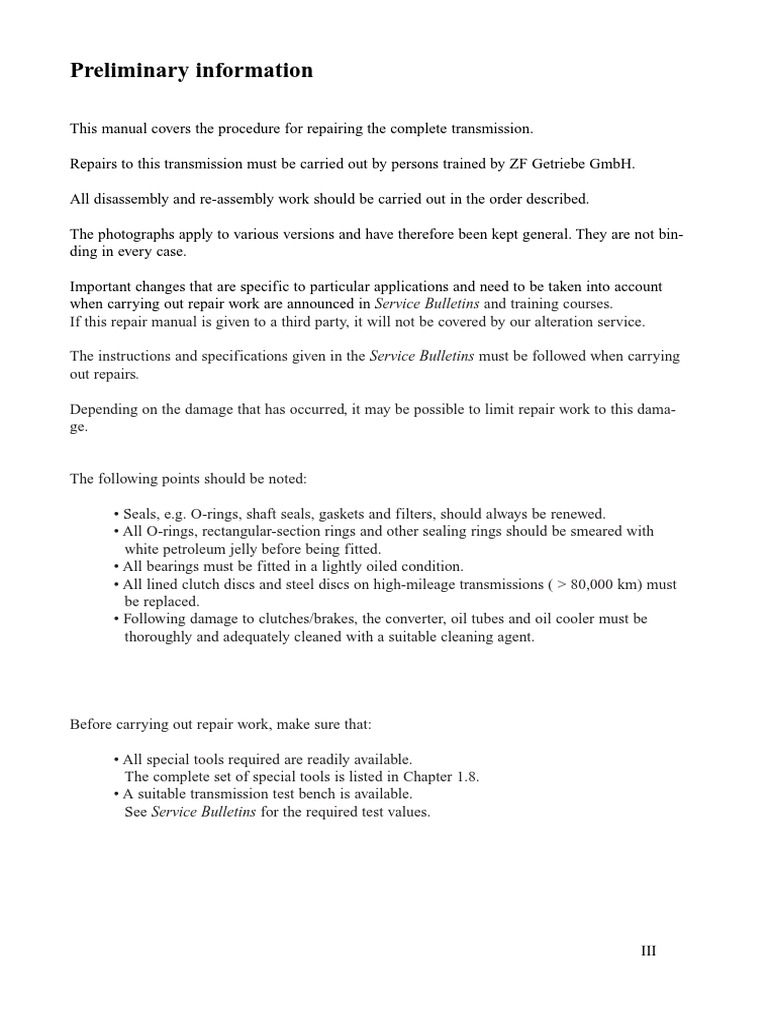 Service Manual Zf 5hp19 Demo | PDF | Piston | Screw