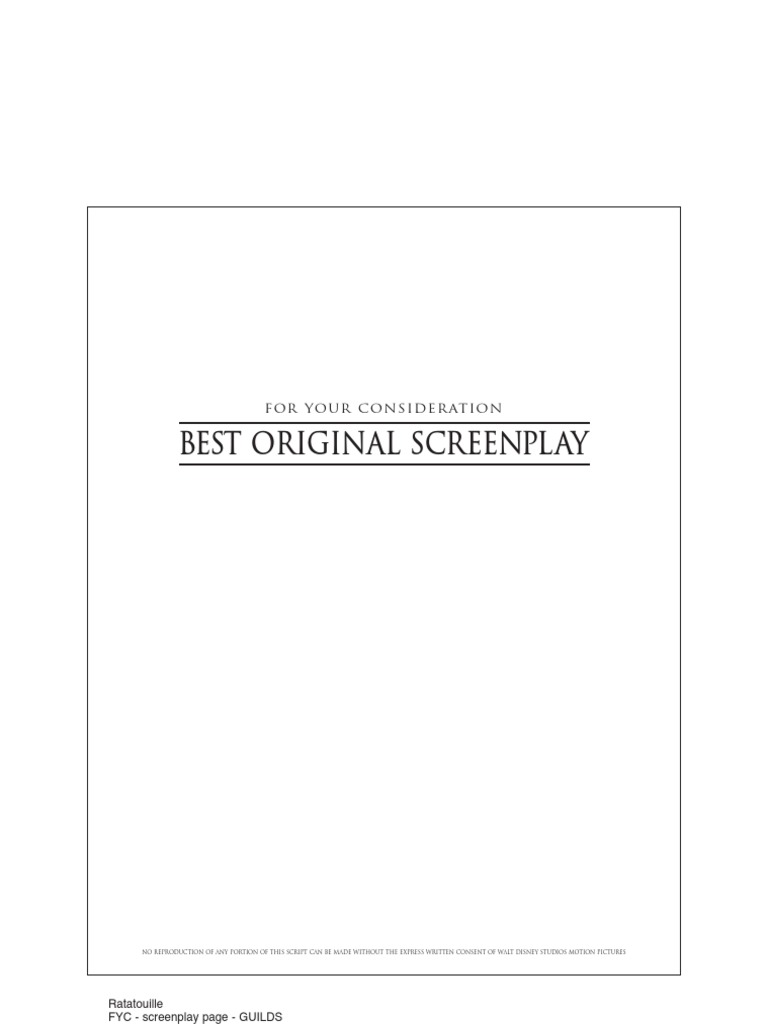 Ratatouille Script | Leisure | Nature