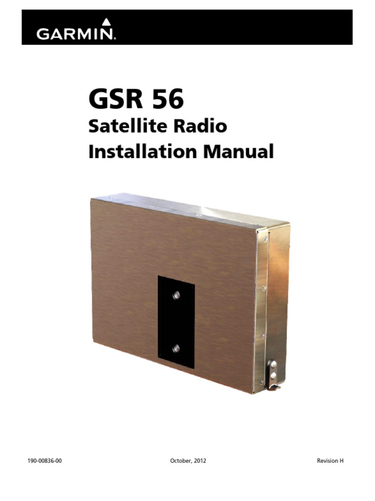 GSR 56 Install Manual - 190-00836-00 | PDF | Legal Remedy | Antenna (Radio)