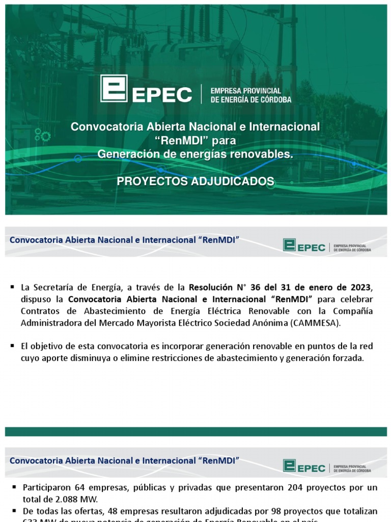 EPEC Plantas Energías Renovables 2023 | PDF | Fotovoltaica | Hidroelectricidad