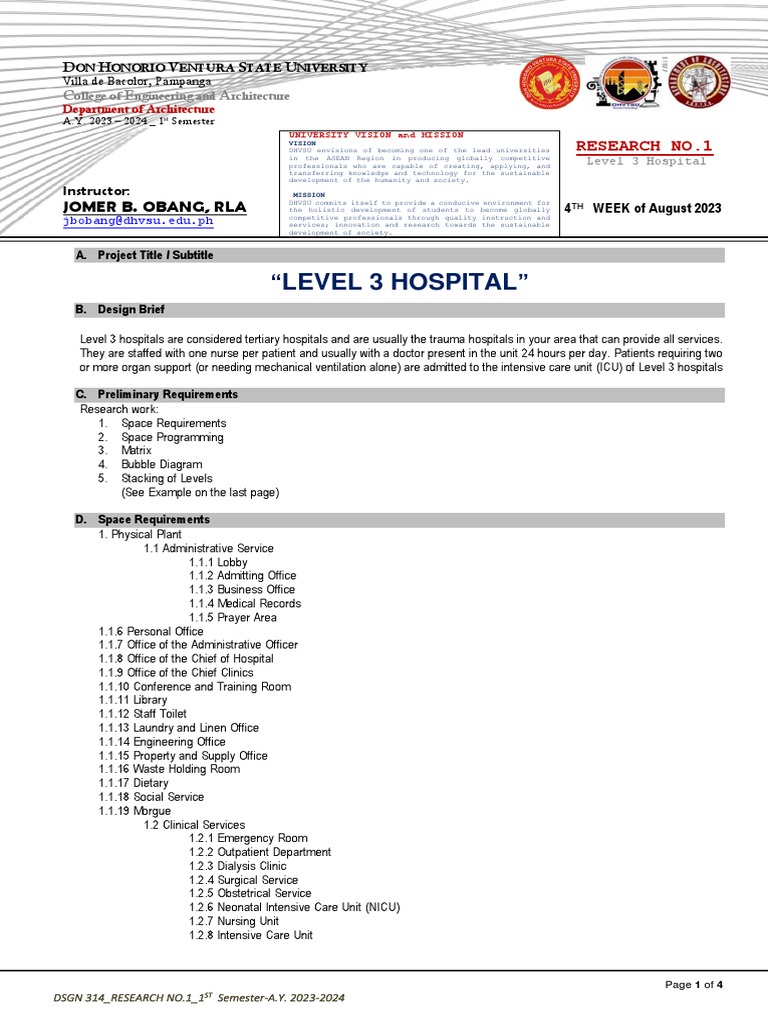 3a DSGN 314 Research No.1 | PDF | Hospital | Public Services