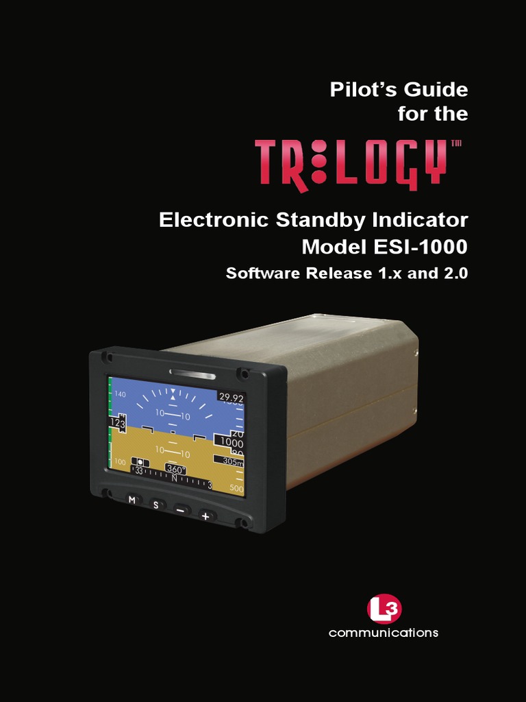 ESI-1000 Pilots Guide | PDF | Airspeed | Menu (Computing)