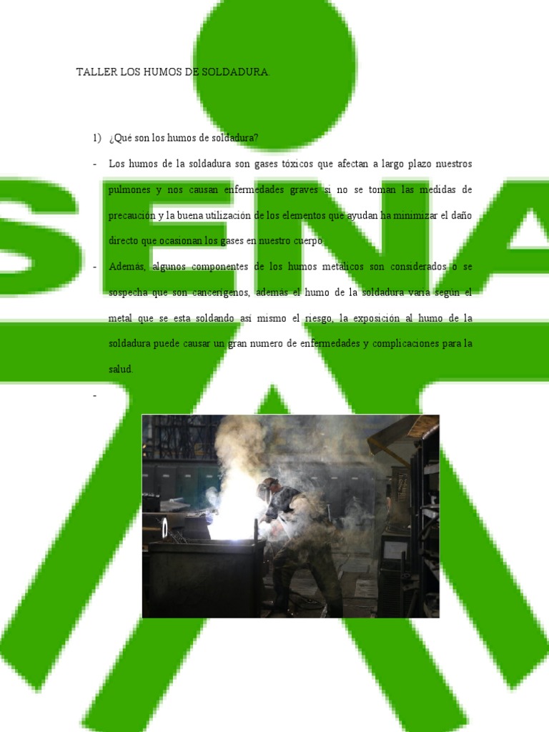 Actividad Sena Humos Metalicos | PDF | Soldadura | Construcción