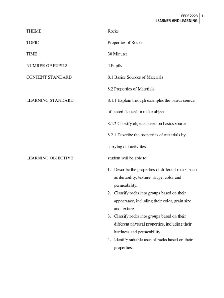 Lesson Plan Science | PDF | Learning | Cognitive Science