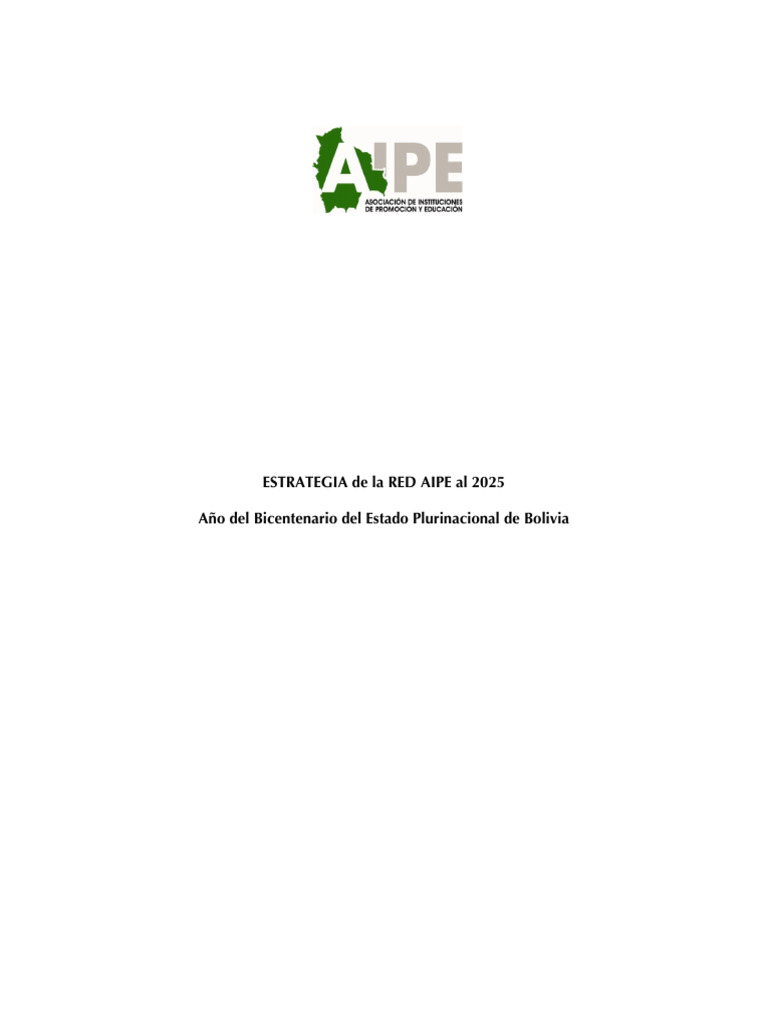 Estrategia Aipe 2025 | PDF | Sustentabilidad | Desarrollo sostenible