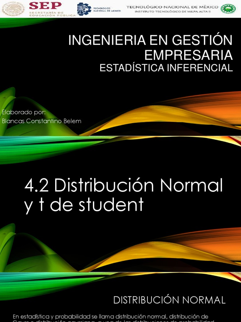Distribución Normal y t de Student | PDF | Distribución normal ...