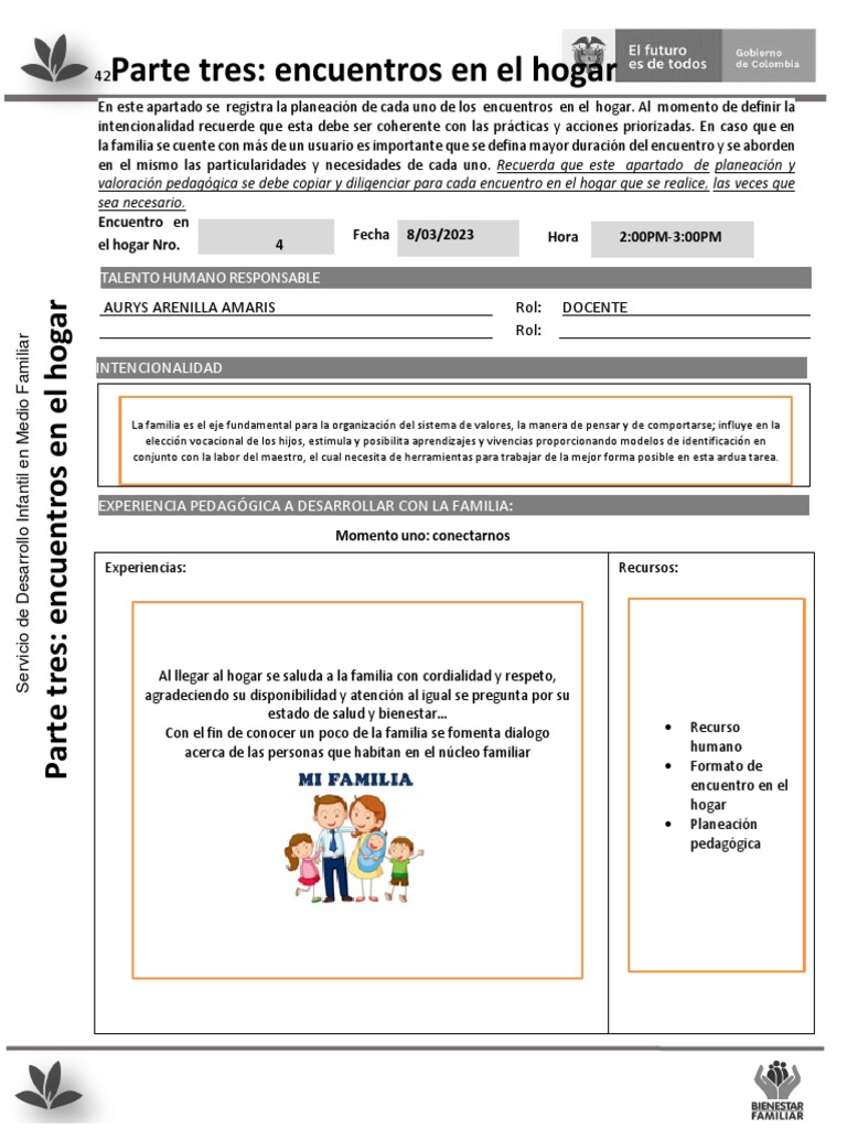 Encuentro en El Hogar | PDF | Desarrollo infantil | Educación de la ...