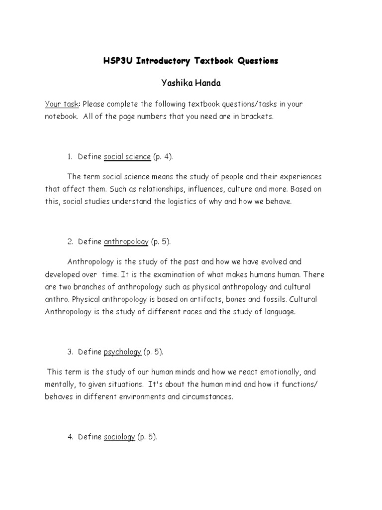 Anthro - Intro | PDF | Sociology | Psychology