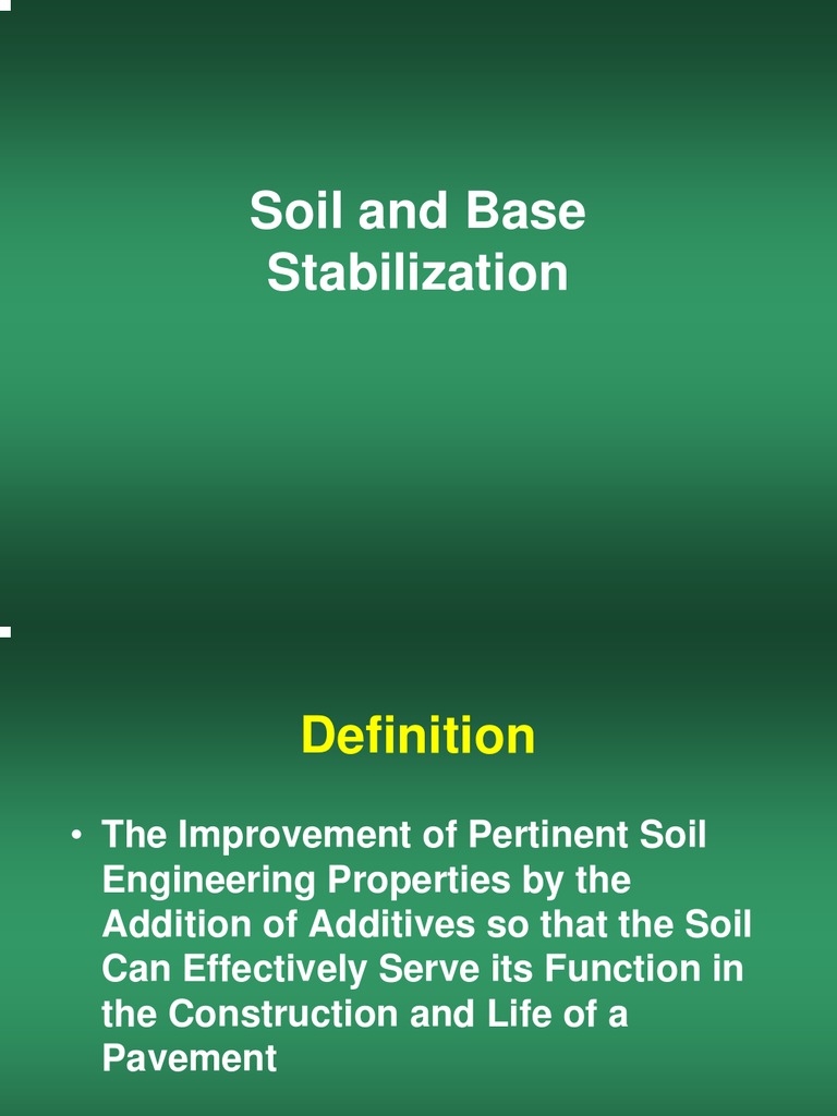 Soil and Base Stabilization | PDF