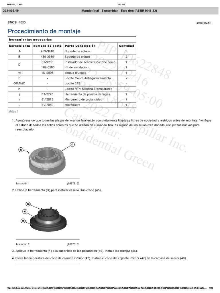 Armado Mando Final | PDF | Engranaje | Rodamiento (Mecánico)
