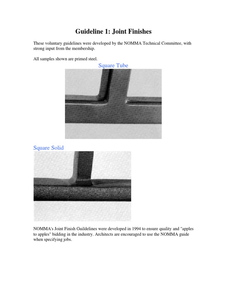 NOMMA Joint Finishes Guidelines | PDF
