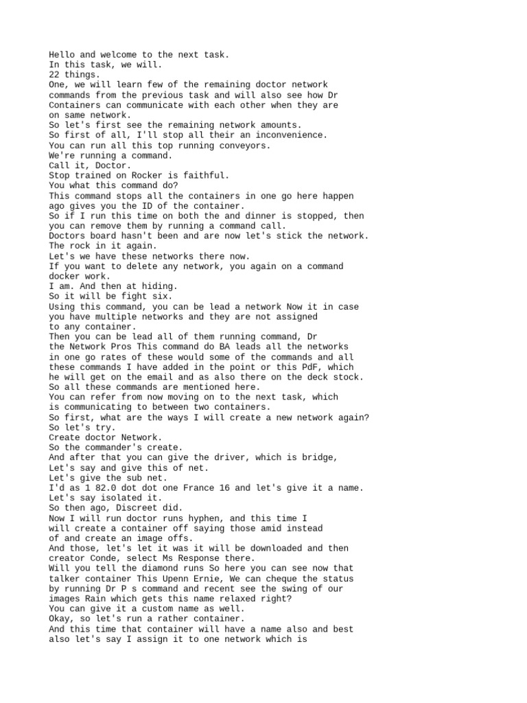 Communicating Between Two Docker Containers - Transcript | PDF Communicating Between Two Docker Containers - Transcript | PDF