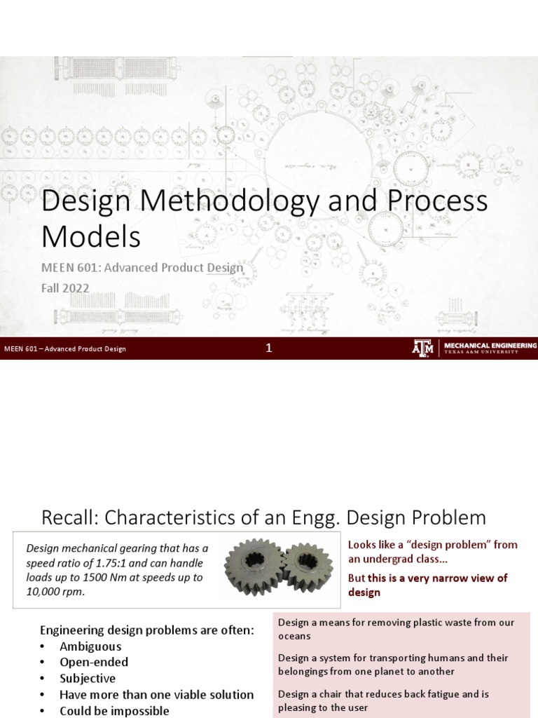 L01 - Design Methodology and Process Models | PDF | Design | Systems ...