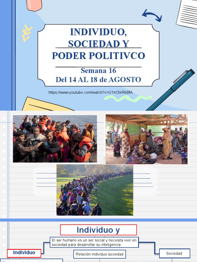 XXXX Semana 16 Individuo, Sociedad y Poder Politico Pasar Al Cuaderno | PDF