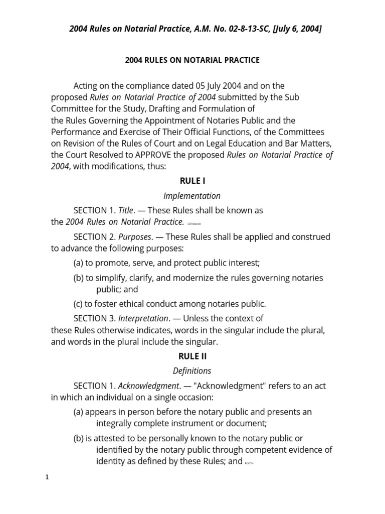 Rules On Notarial Commission | PDF | Notary Public | Seal (Emblem)
