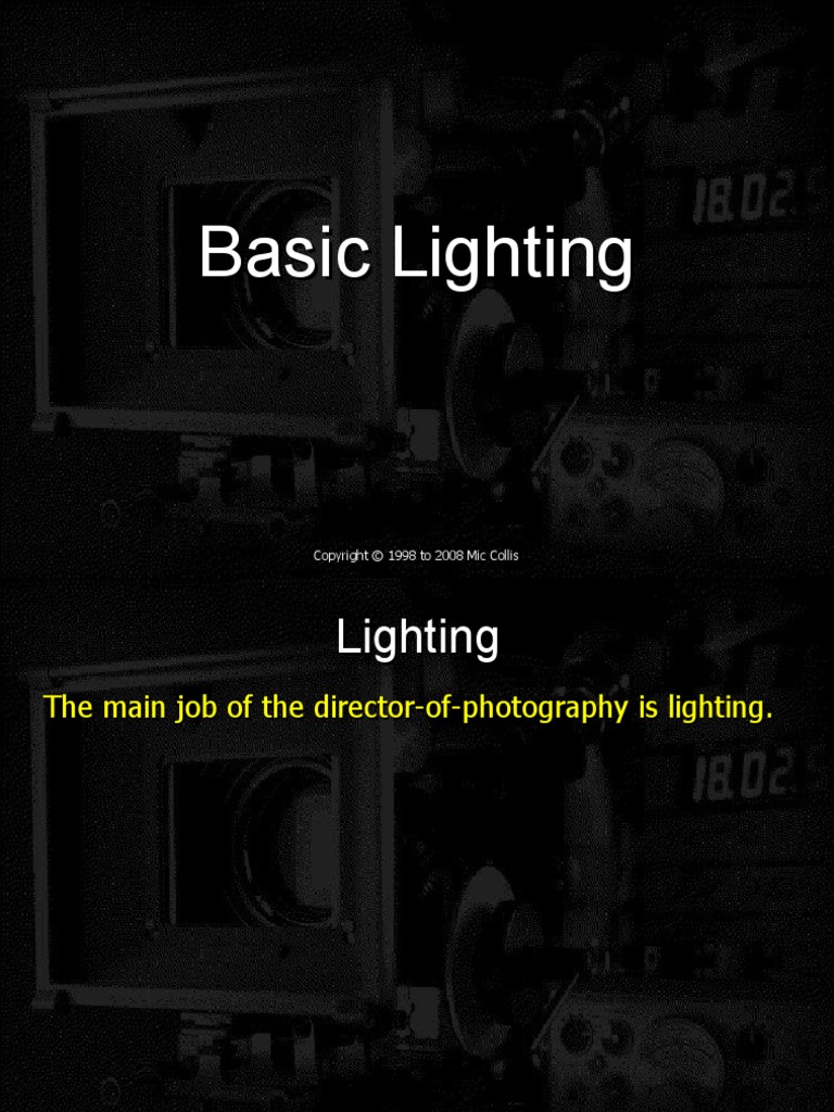 Basic Lighting | PDF | Imaging | Artistic Techniques
