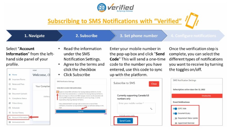 SMS Notifications Quick Guide | PDF