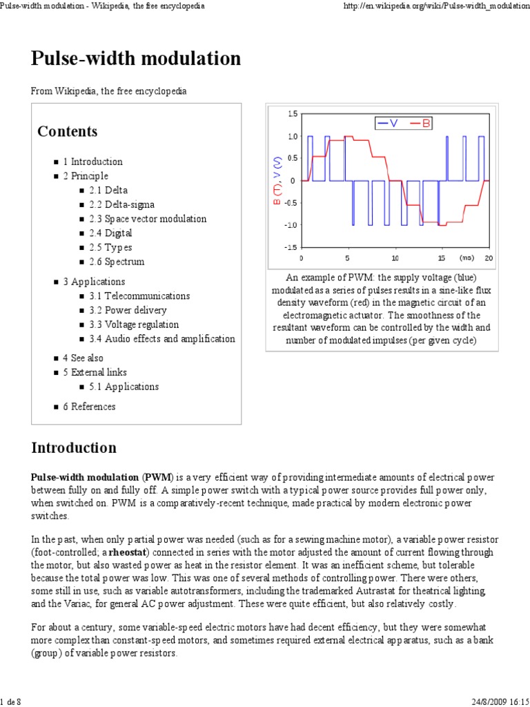 Pulse-Width Modulation - Wikipedia, The Free Encyclopedia | PDF ...
