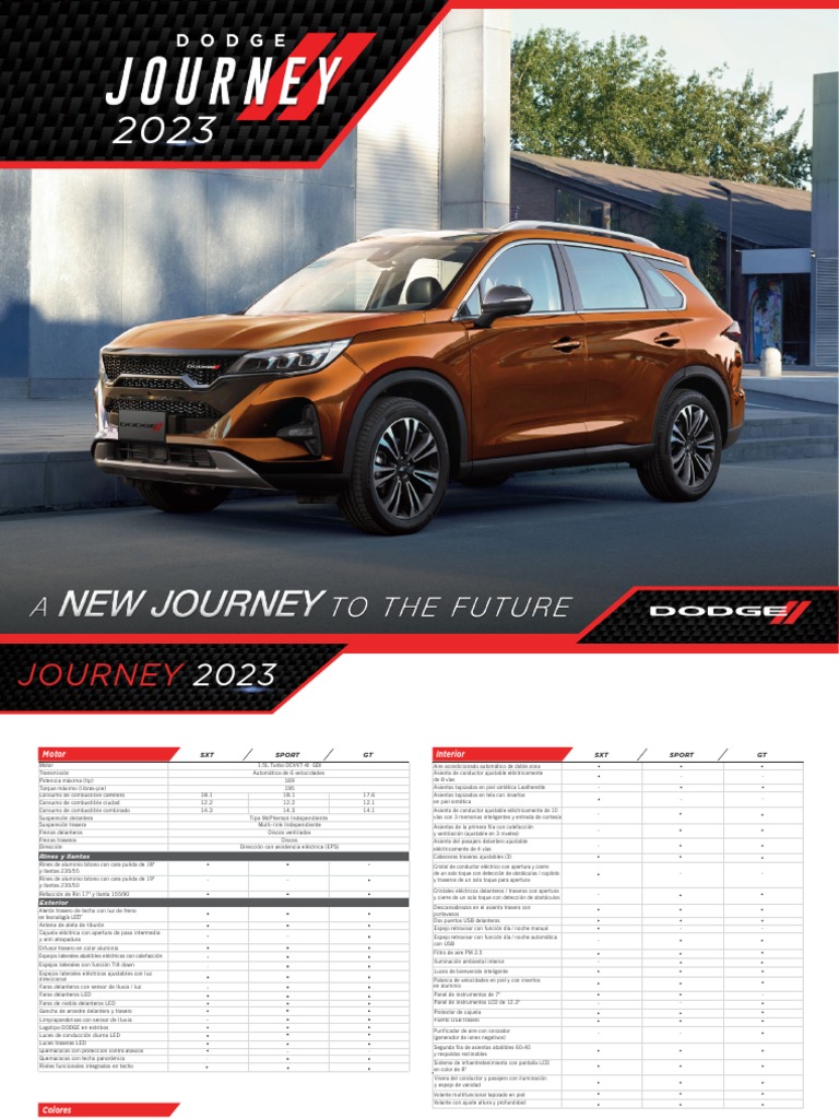 Dodge Journey 2023 Ficha Tecnica | PDF | Airbag | Carros deportivos