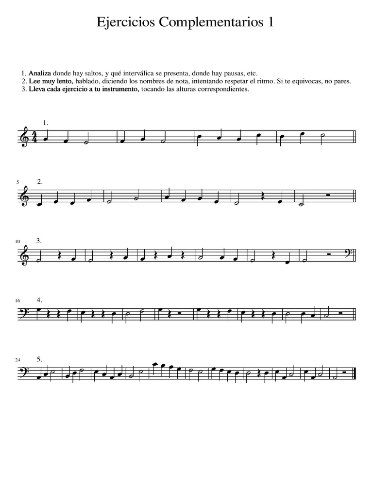 Lecto Escritura Ejercicios 3 Complementarios 1 | PDF