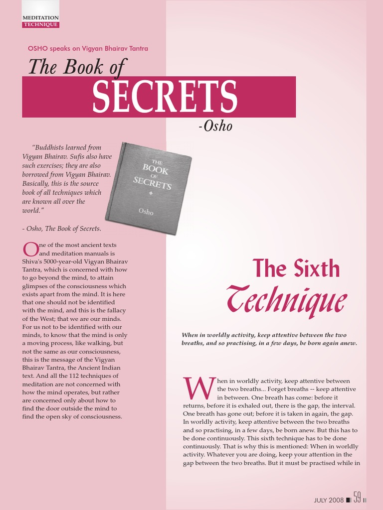 Dokumen - Tips The Book of Secreat Osho July 2008 59 The Book of Secrets Osho Osho Speaks | PDF ...