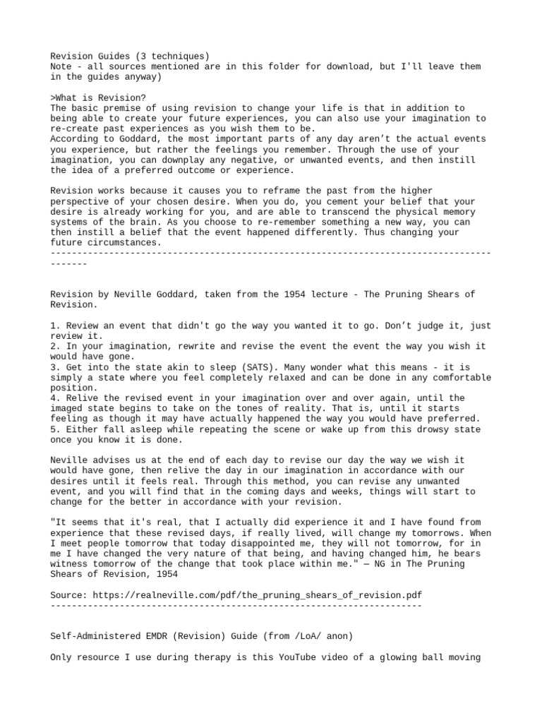 3 Revision Techniques | PDF | Experience | Imagination