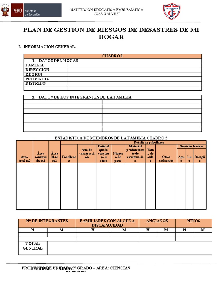 Plan de GRD - Familiar | PDF | Riesgo | Radiación