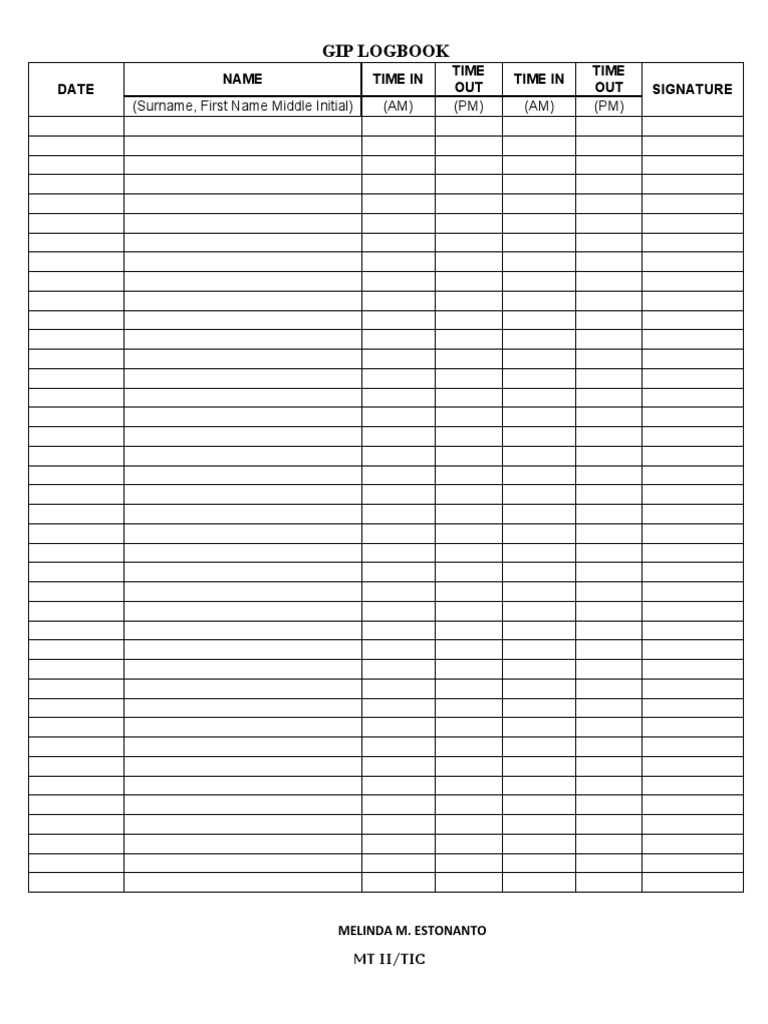 Gip Logbook | PDF