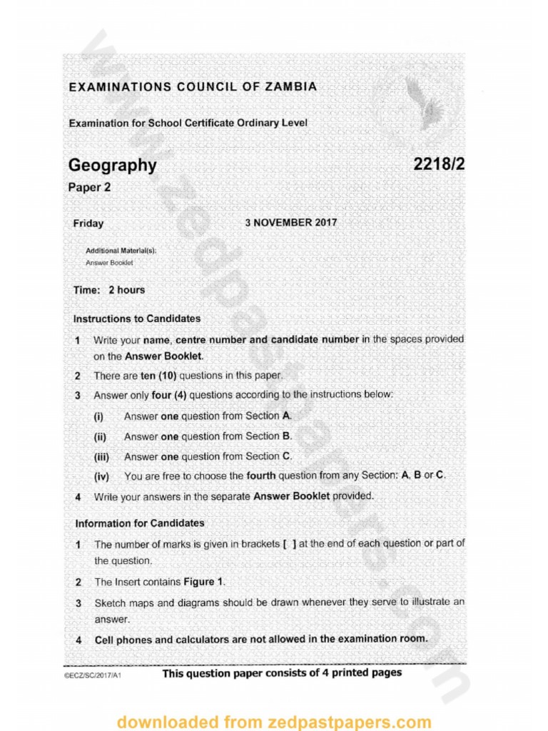 g12 Geography p2 2017 | PDF