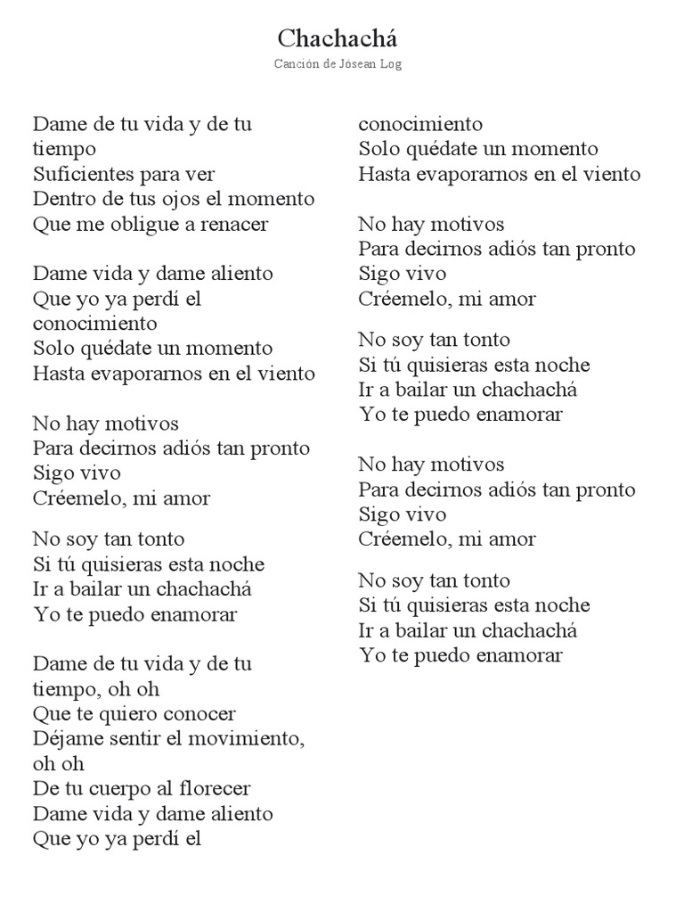 Canción de Amor: Chachachá de Jósean Log | PDF | Arte