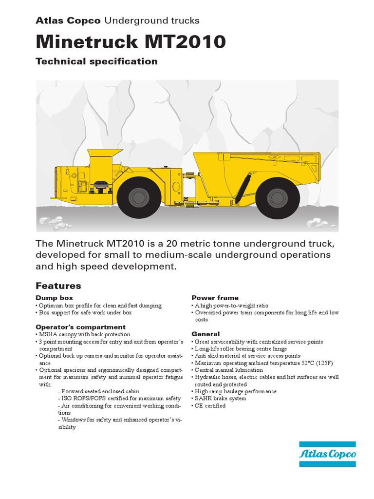 Minetruck MT2010 Specifications Overview | PDF | Gear | Truck
