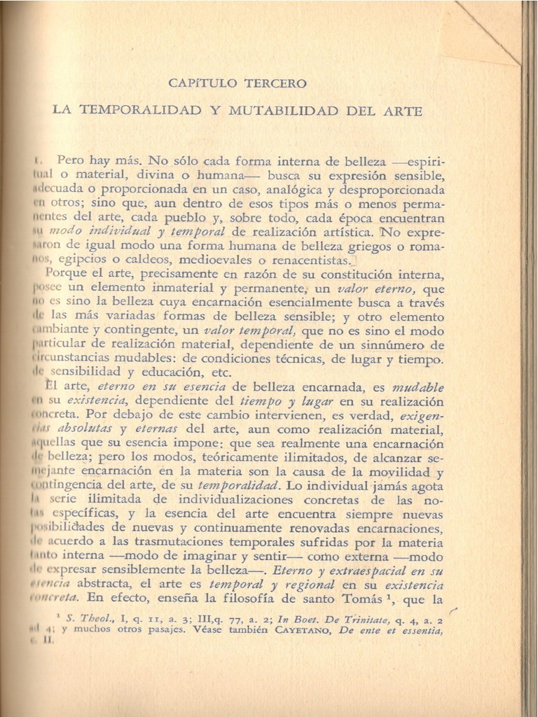Temporalidad y Mutabilidad Del Arte. | PDF