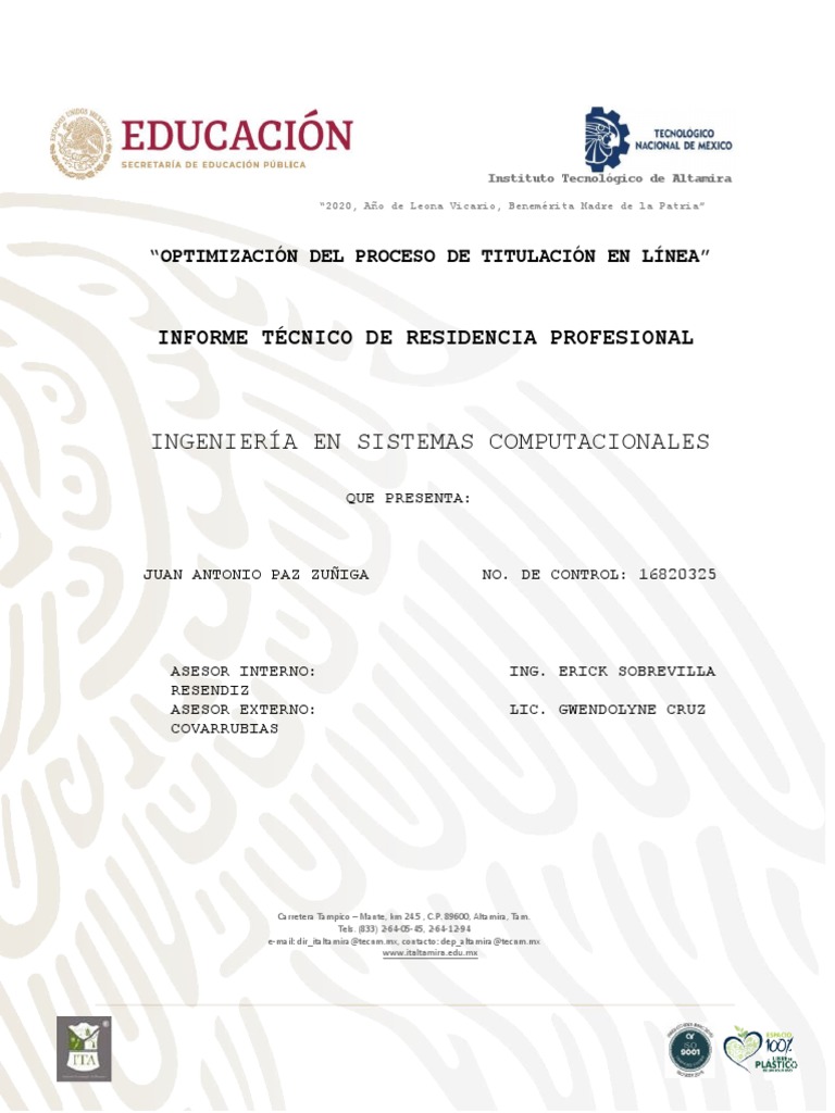 Informe Técnico de Residencia Profesional | PDF | Archivo de computadora | Php
