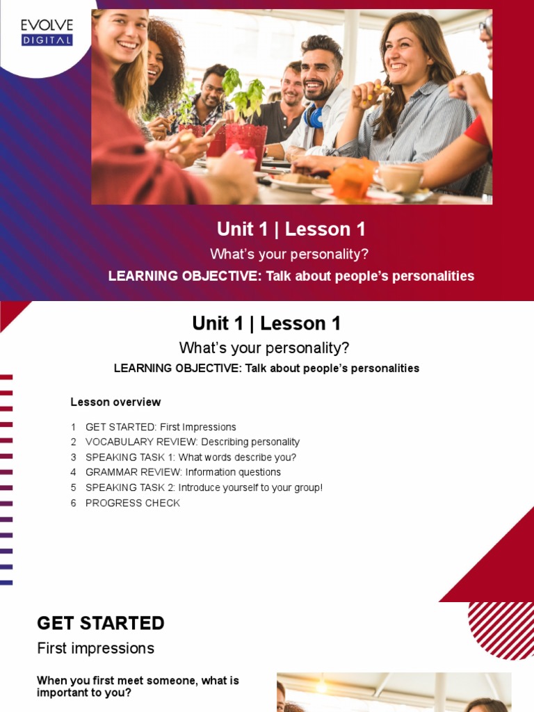 Evdg TC in l3 U01 l01 Lesson | PDF