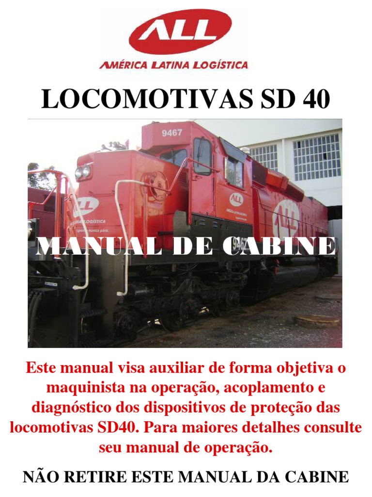 SD40 Manual Cabine | PDF | Motores | Locomotivas