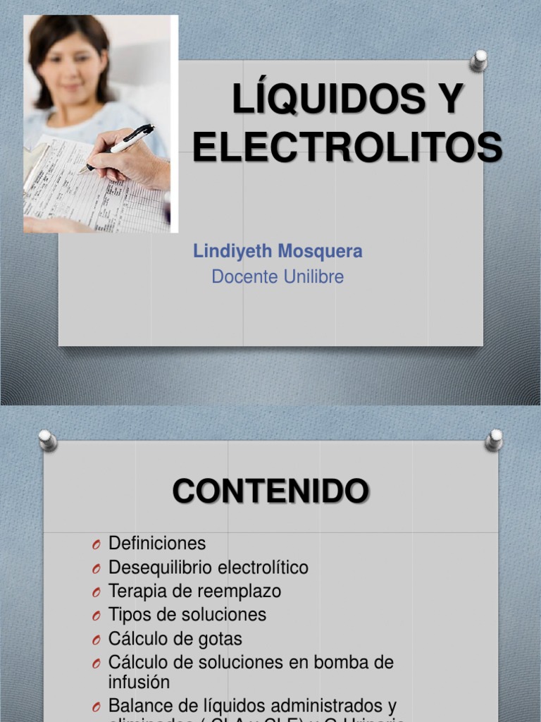 Clase de Líquidos y Electrolitos | PDF | Edema | Electrólito