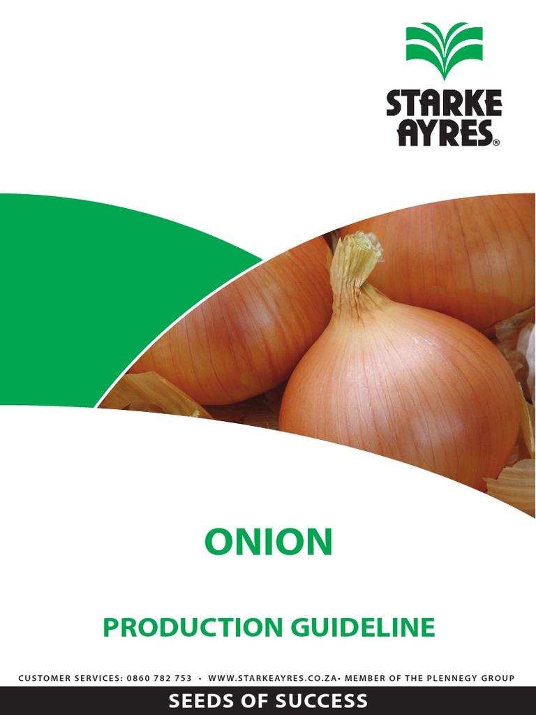 Onion Production Guideline 2019 | PDF | Onion | Soil