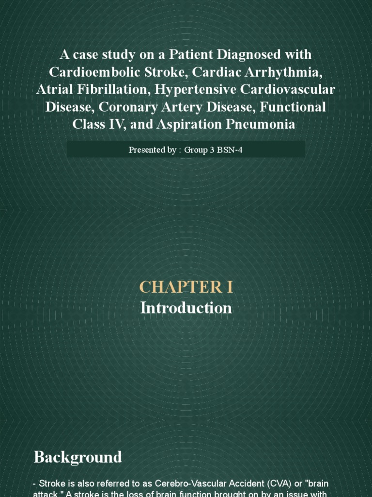 Case Presentation 1 | PDF | Stroke | Ischemia