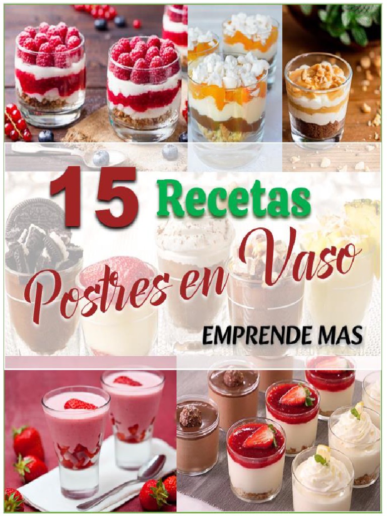 15 Recetas de Postres en Vasos | PDF | Postres | Crema