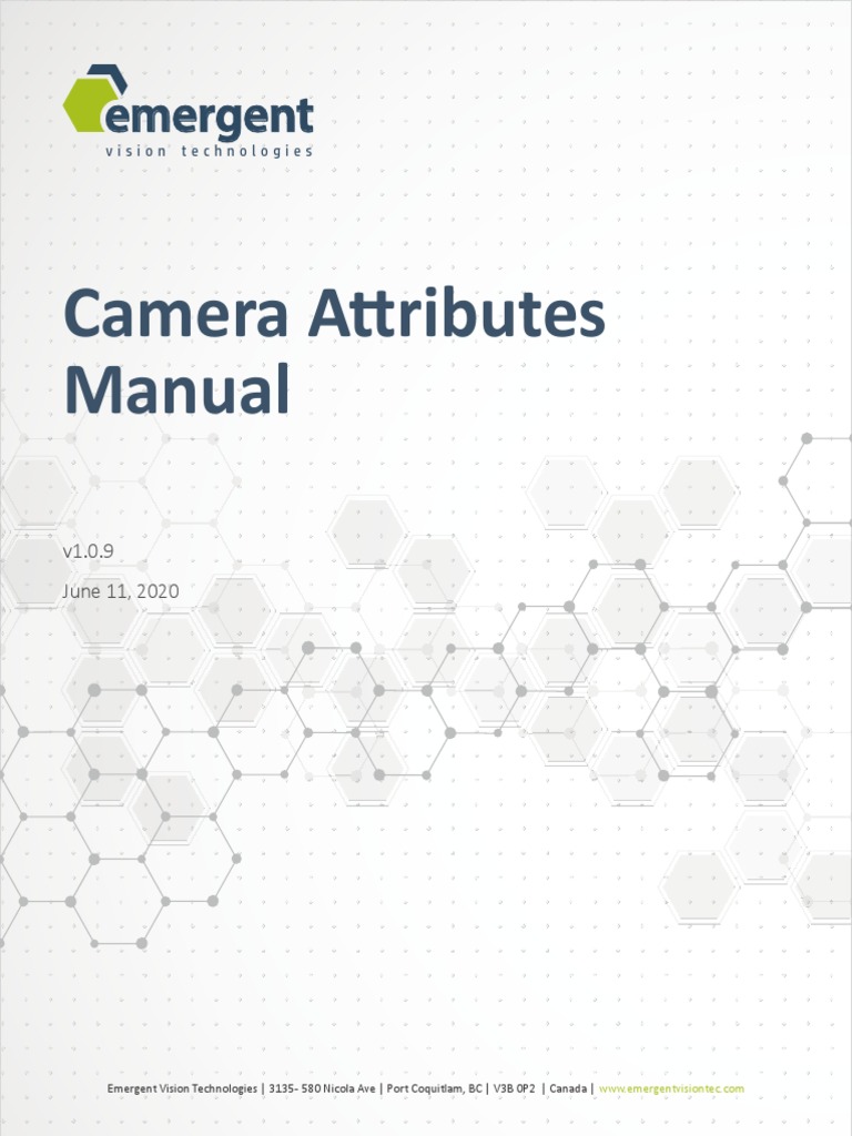 Camera Attributes Manual v1.0.9 2020-06-11 | PDF | Color Balance | Camera