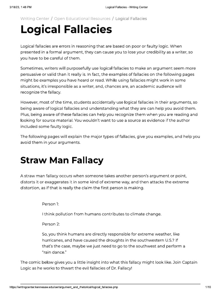 Logical Fallacies | PDF