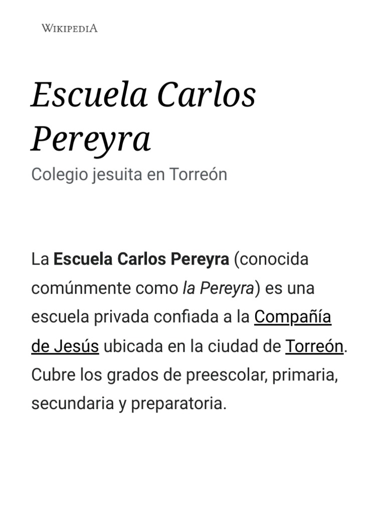 Historia de la Escuela Carlos Pereyra | PDF | Educación de la primera ...