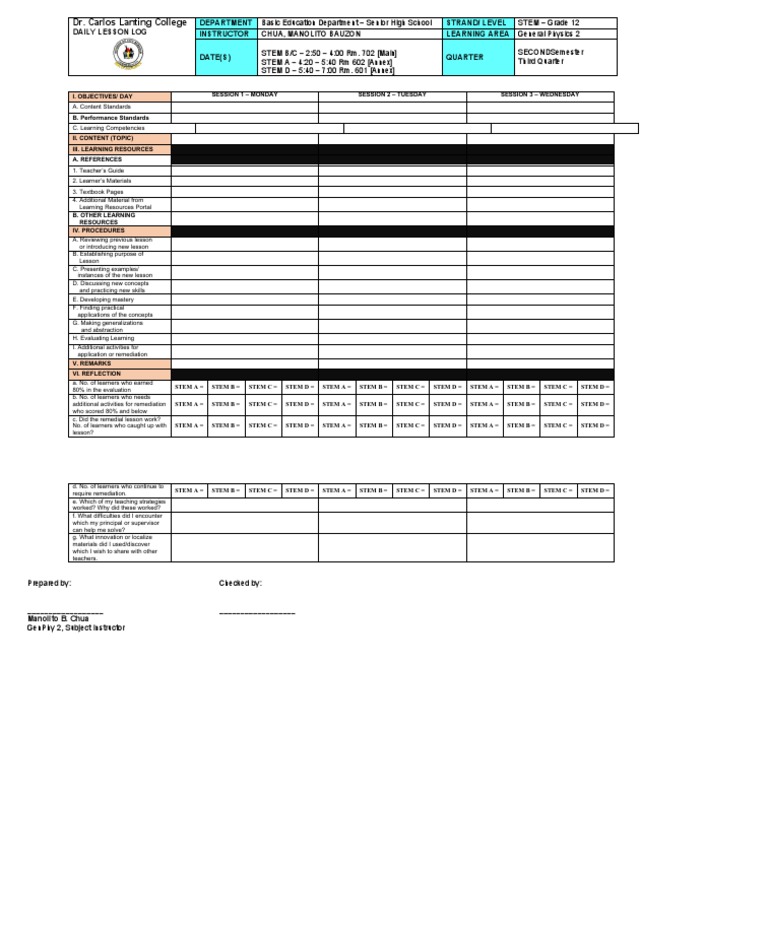 DLL Genphy 2 Weekly Format | PDF | Science, Technology, Engineering, And Mathematics | Learning