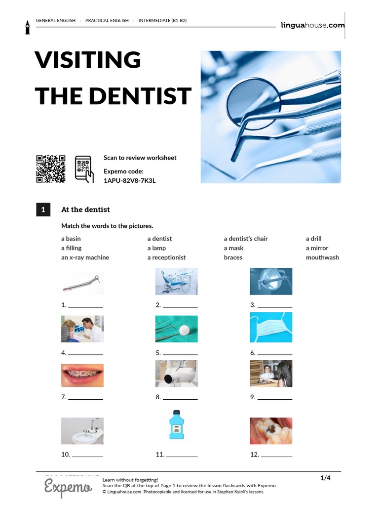 Visiting the Dentist: Key Vocabulary | PDF | Dentist
